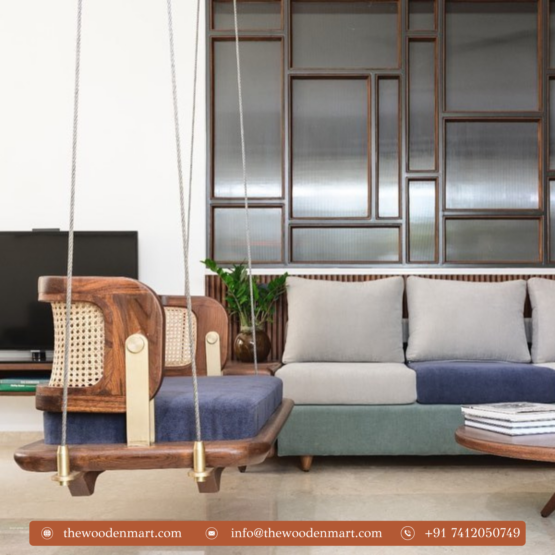 Modern Luxury Wooden Reversible Swing- A Fusion of Comfort and Eleganc ...